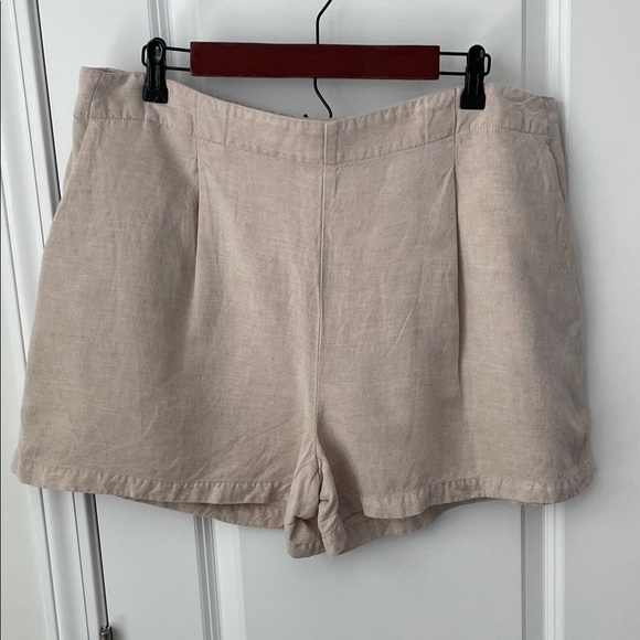 LOFT | Shorts | Loft Linen Blend Tan Shorts Xl | Poshmark